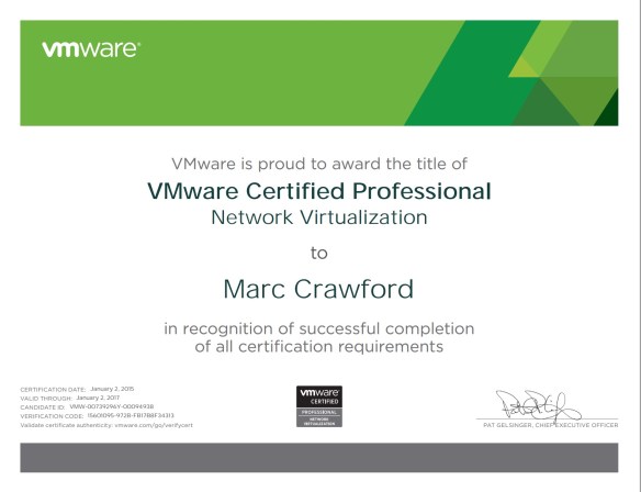 VCP5-DV Recertification | Marc Crawford